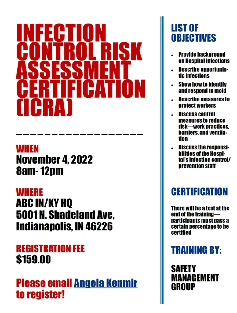 Infectious Control Risk Assessment Training - Associated Builders and ...