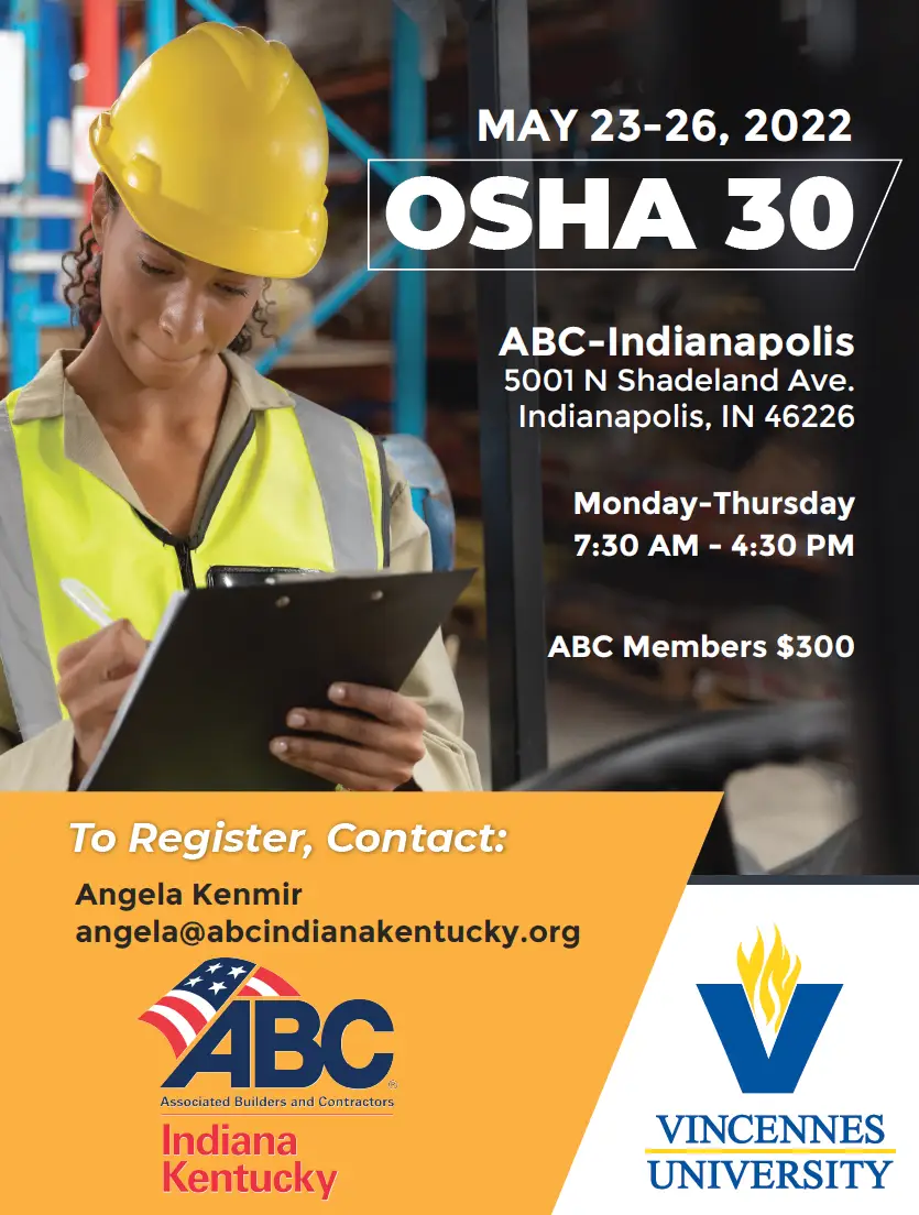 OSHA 30 Training Classes (Indianapolis, IN) - Associated Builders and ...