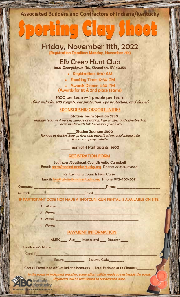Sporting Clay Shoot (Owenton, KY) - Associated Builders and Contractors ...