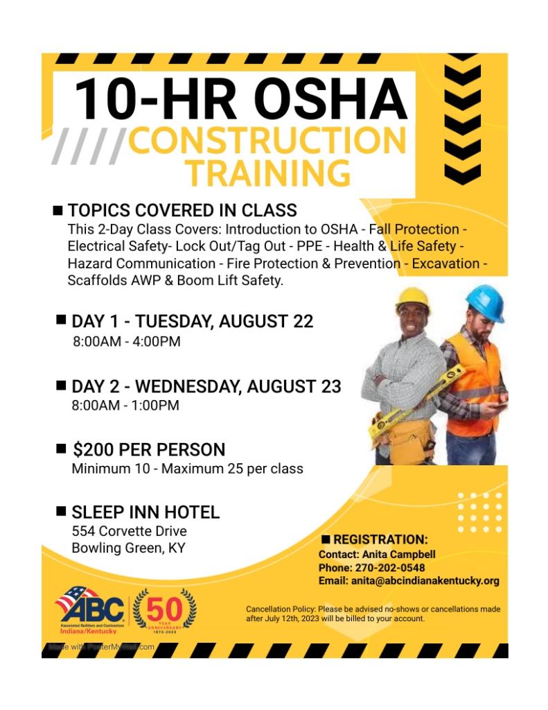 OSHA 10-Hour Construction Training - Associated Builders and Contractors of Indiana Kentucky
