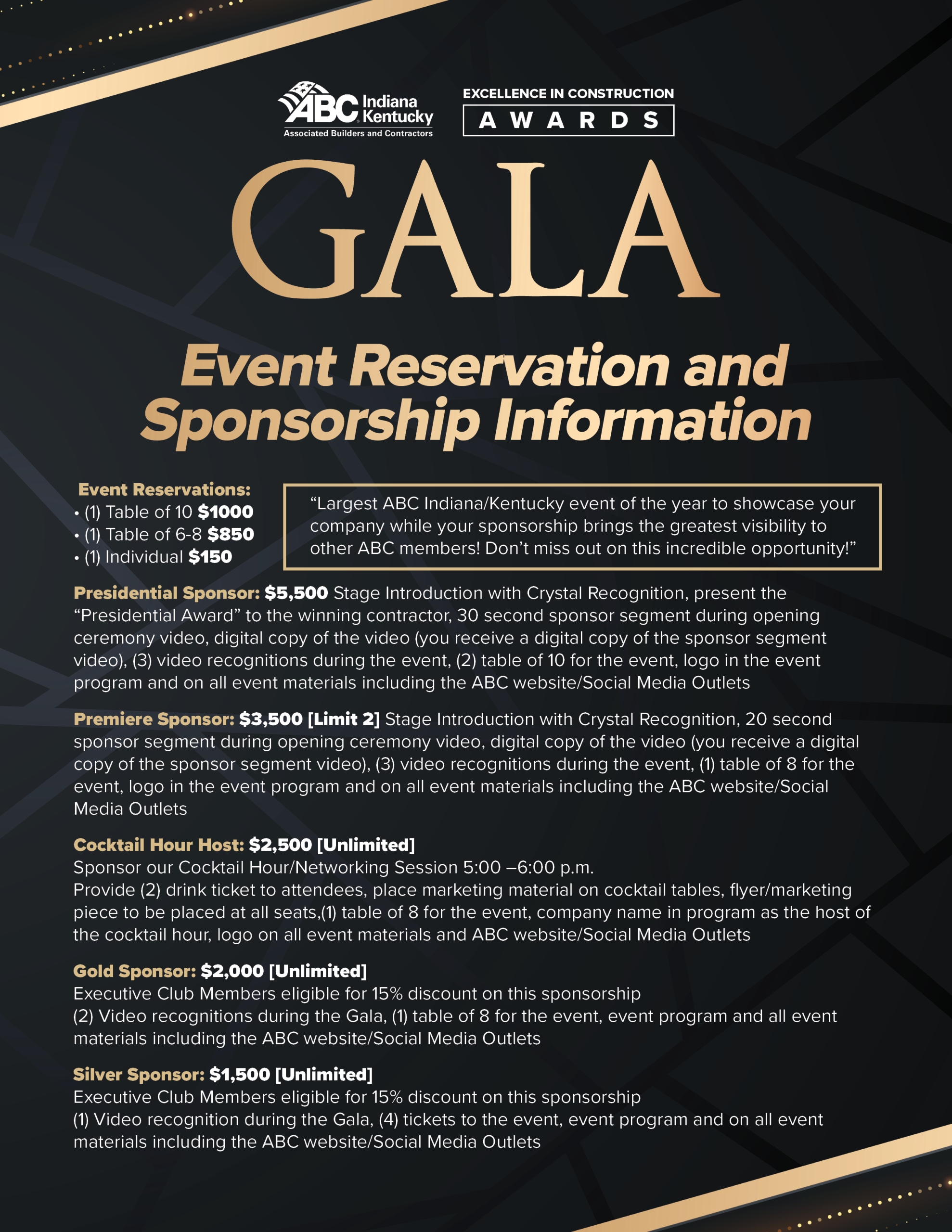 2024 EIC CONSTRUCTION AWARDS GALA - Associated Builders and Contractors ...
